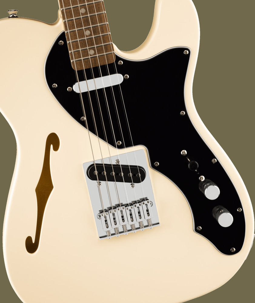 Fender Squier Affinity Series Thinline Telecaster, Olympic White - Mann ...