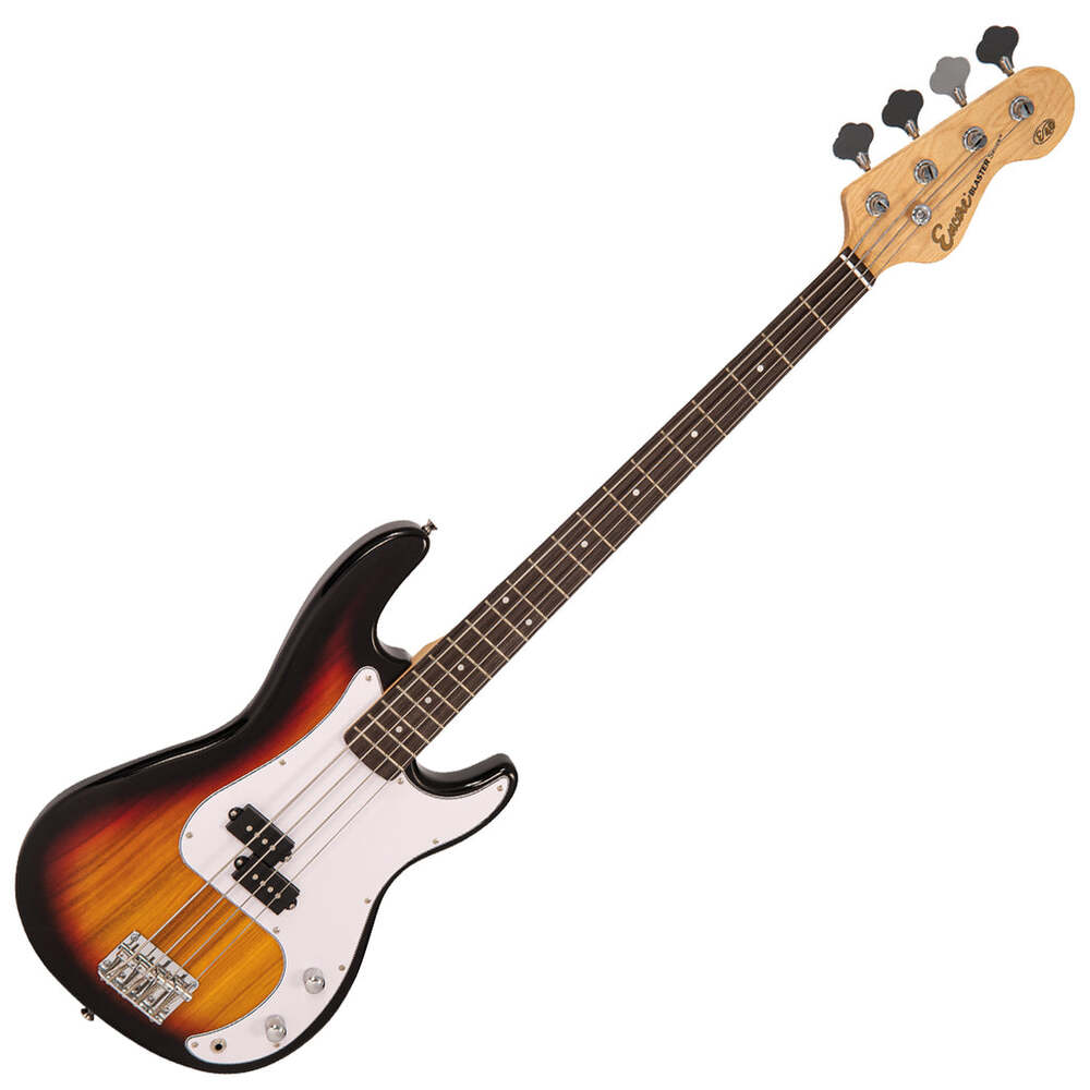 Guitars > Encore Blaster E40 Bass Guitar ~ Sunburst - Mann's Music